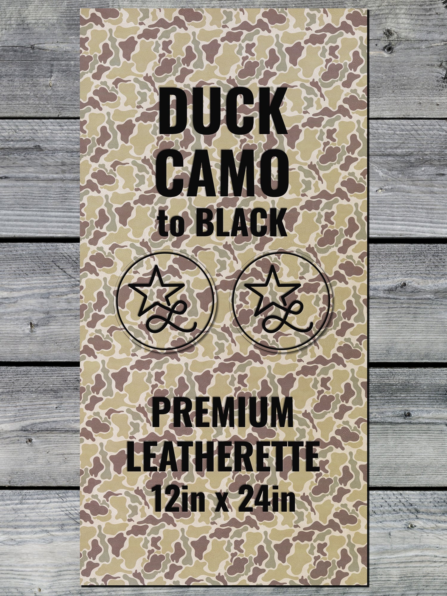 Duck Camo / Black Durra-Bull Premium Leatherette™ Sheets (12x24 ...