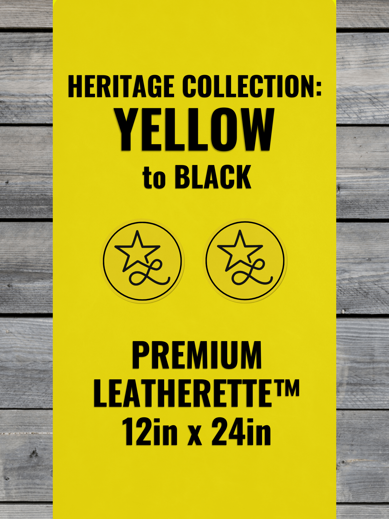 Heritage Collection: Yellow / Black Durra-Bull Premium Leatherette™ Sh ...